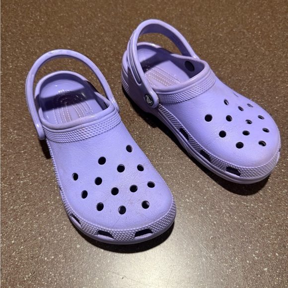 CROCS | Shoes | Crocs Purple Sandals With Perforated Design | Poshmark